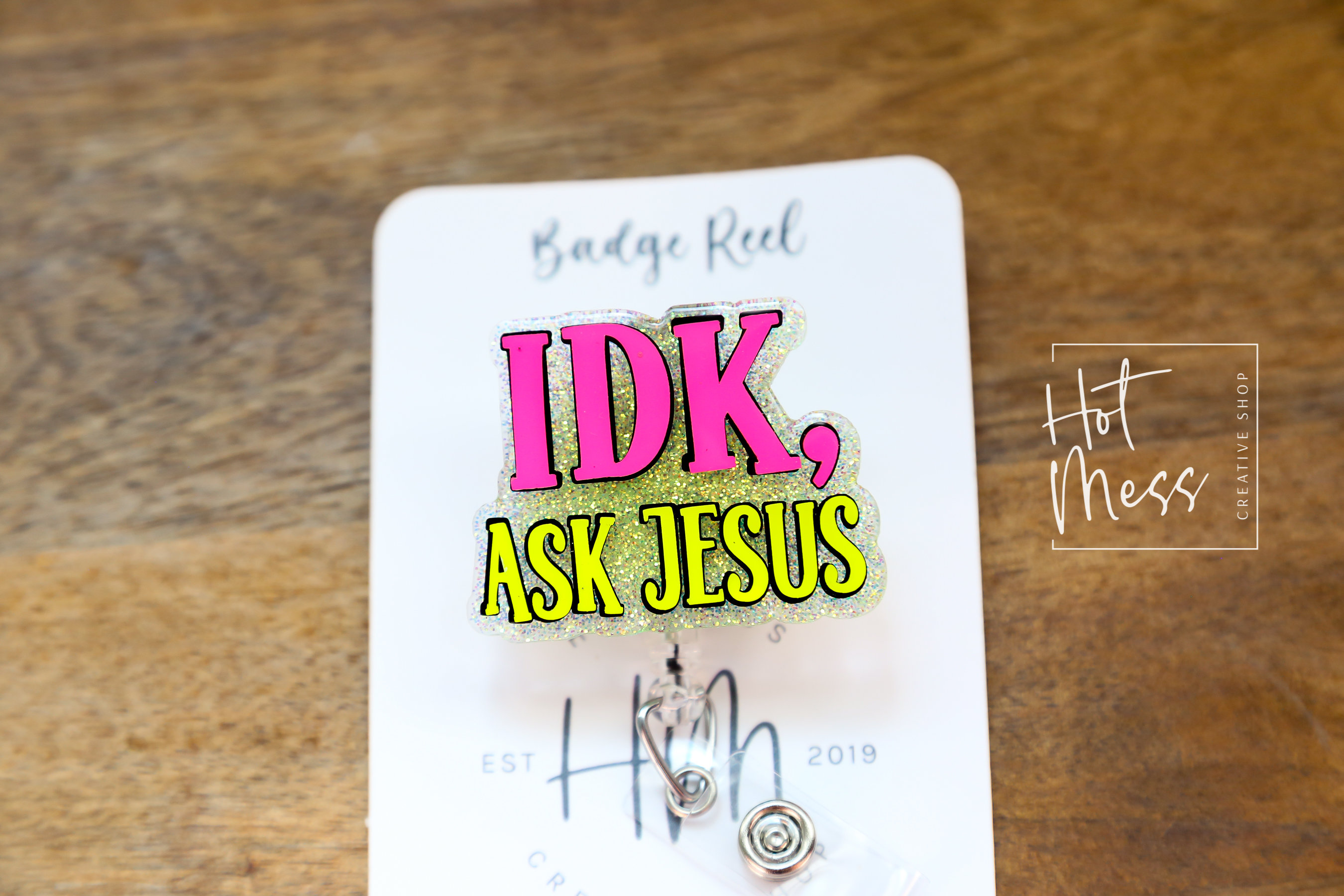 IDK, Ask Jesus Badge Reel, RN Id Holder, Jesus Retractable Acrylic ...