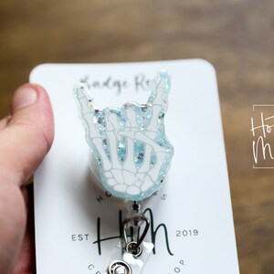 Radiology Rock on Sign Bones Badge Reel, Rad Life ID Holder ...