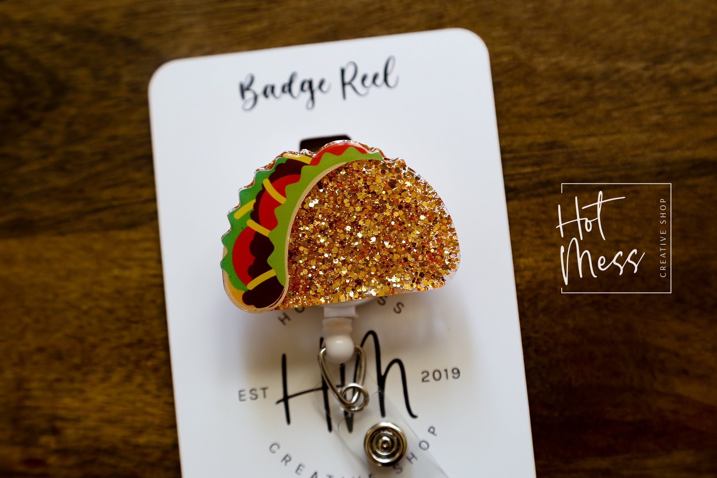 Taco Badge Reel Funny Badge Reel School Badge Reel - Etsy