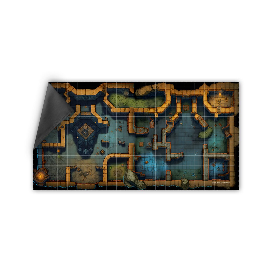 Dnd Cloth Battle Map, Ruin Temple Size S - Etsy