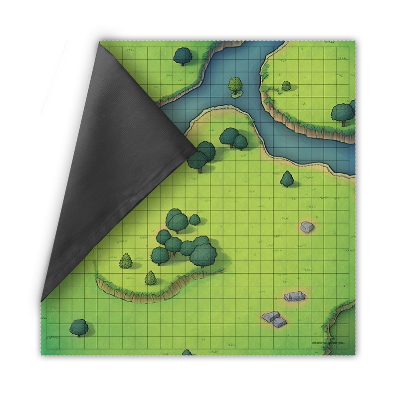 Grass River Map, Dnd Cloth Battle Map, Size L/M/S - Etsy