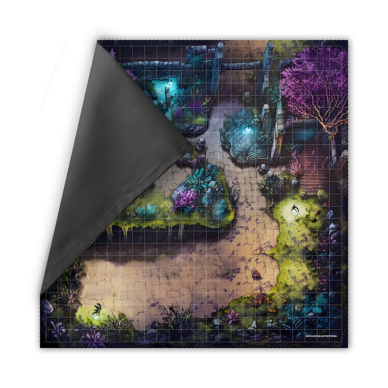 Dnd Cloth Battle Map, Elfwood Garden Size L/M/S - Etsy