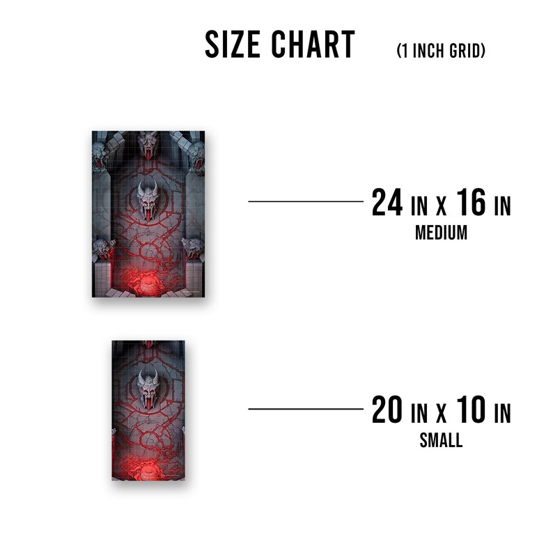 Demon Lair Map, Dnd Cloth Battle Maps, Size M/S - Etsy