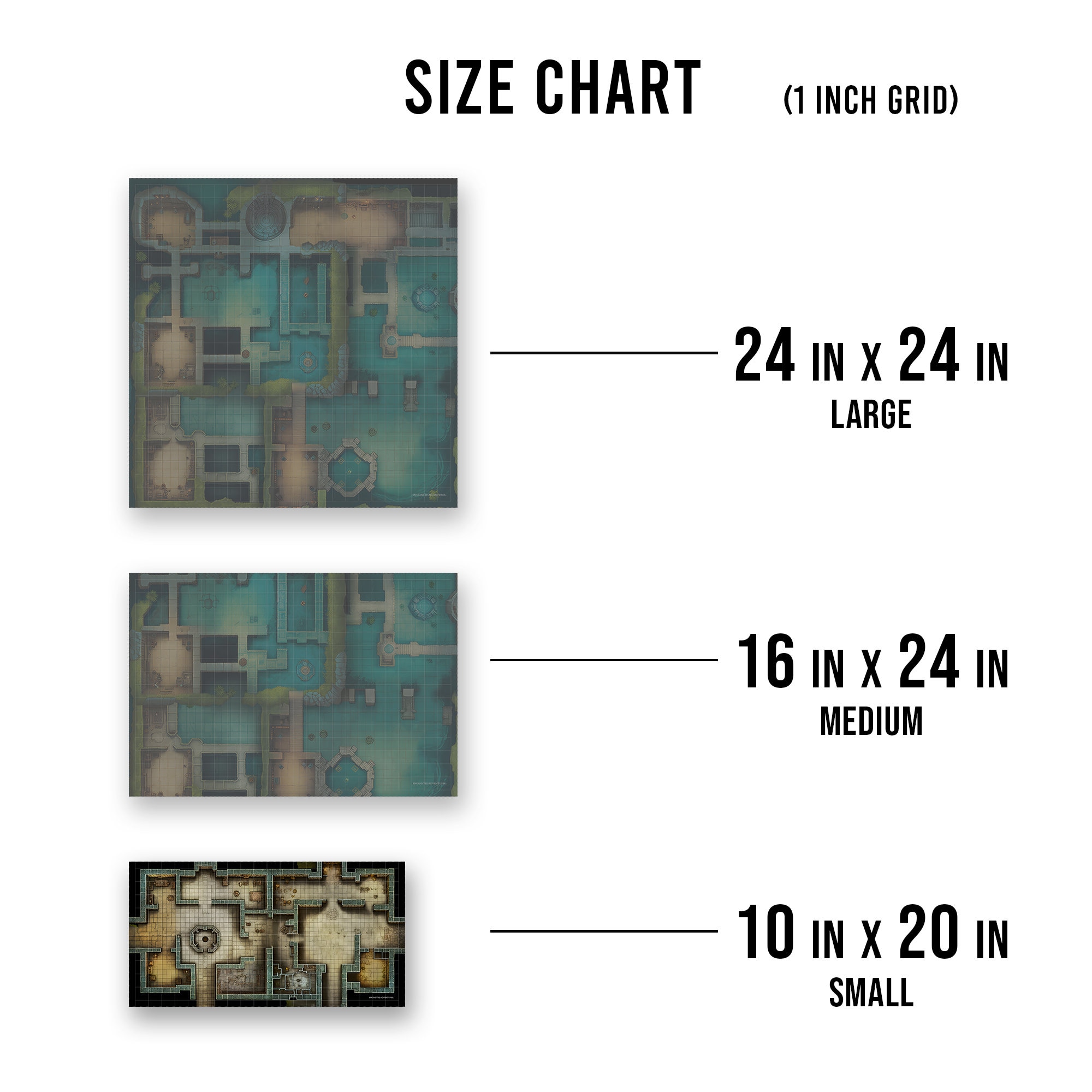 Dungeon Rooms Map, Dnd Cloth Battle Maps, Size S - Etsy