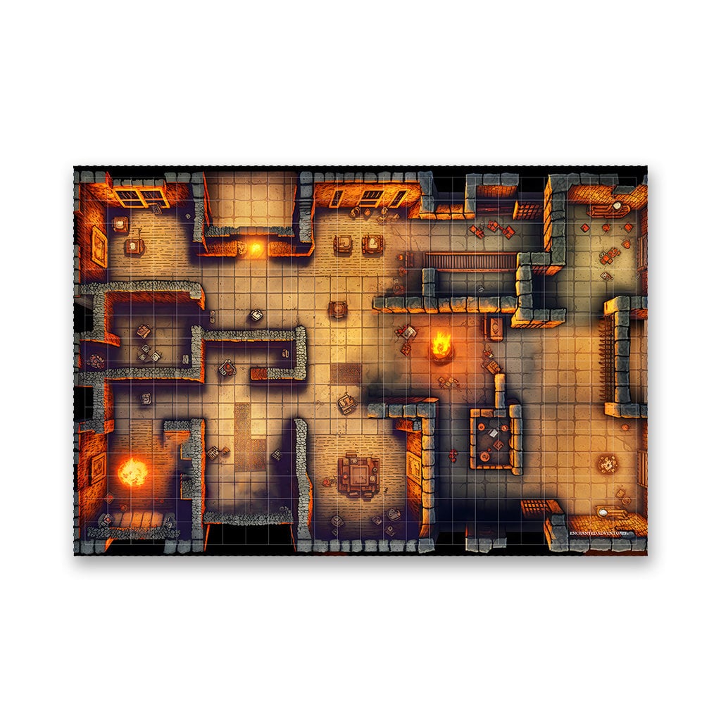 Dnd Cloth Battle Map Fire Dungeon Lair Size M/S - Etsy Canada