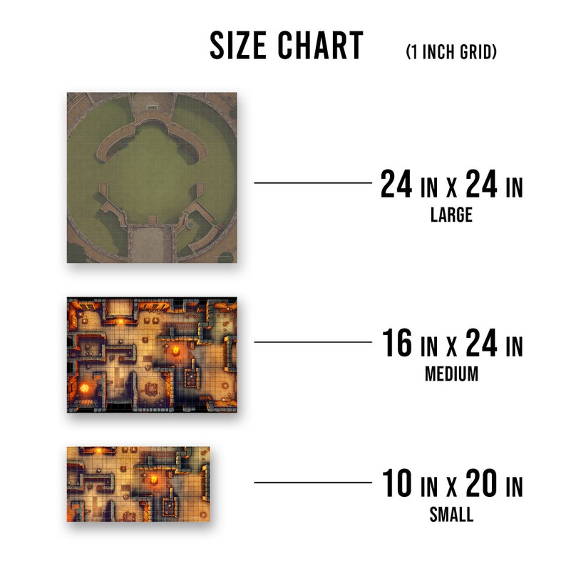 Dnd Cloth Battle Map, Fire Dungeon Lair Size M/S - Etsy