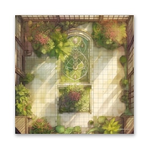 Dnd Cloth Battle Map, Botanical Oasissize L/M/S - Etsy