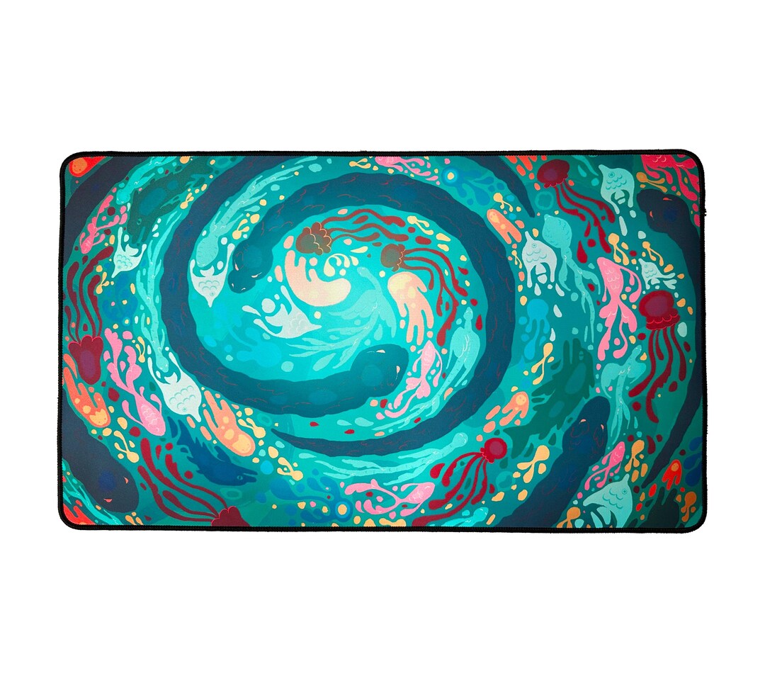 Water Creatures Desk Mat, No-slip Mat, Office Accessories, MTG Playmat ...