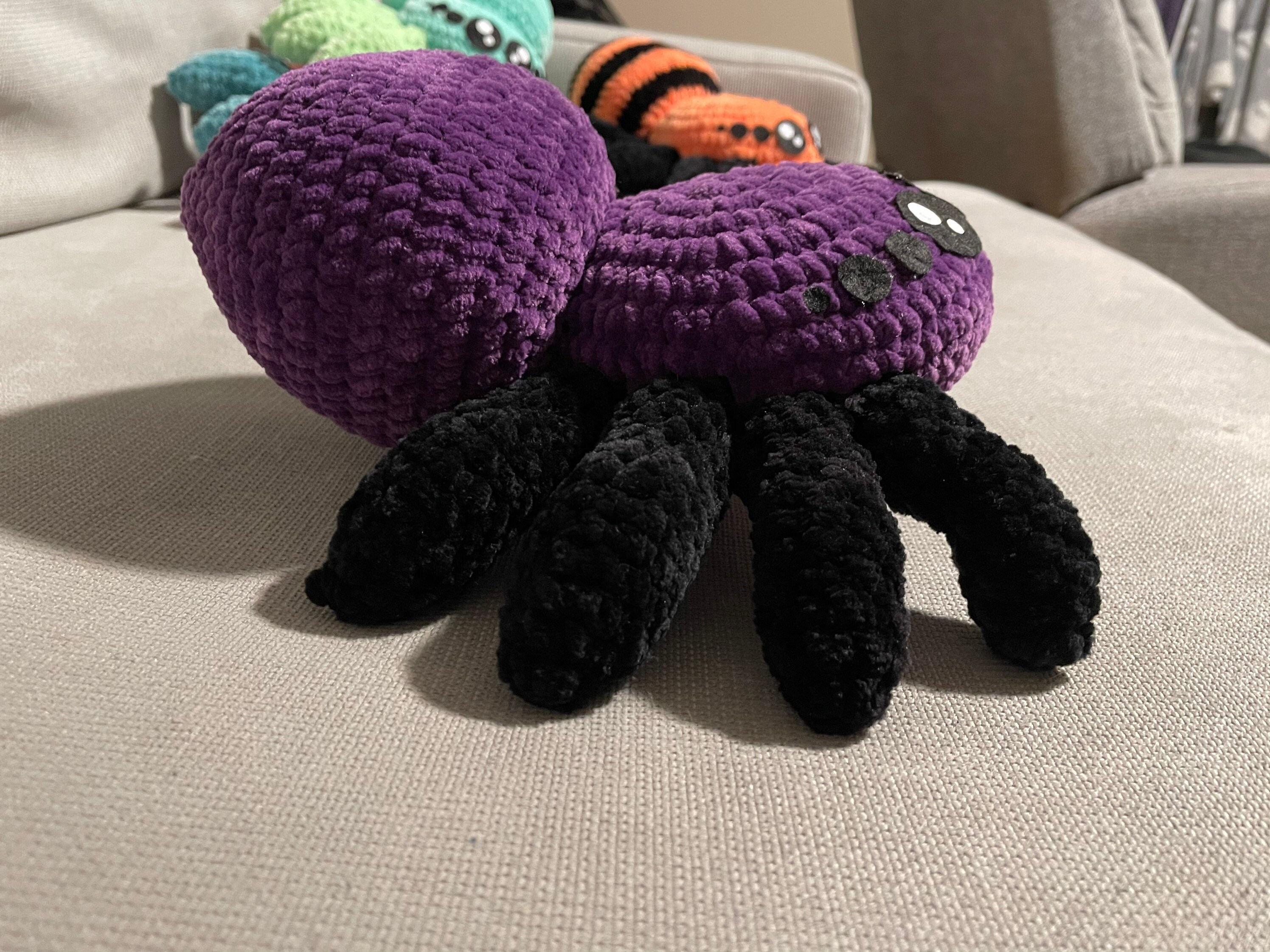 Custom Chunky Spider Plushie, Spider Stuffed Plush Animal, Handmade ...