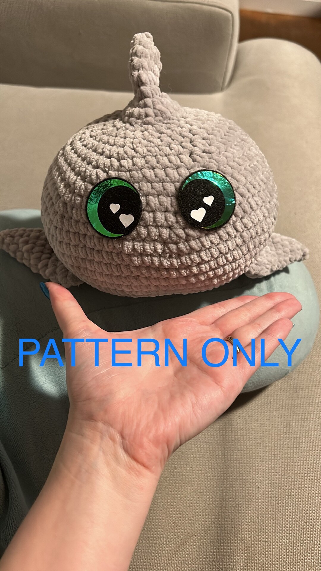Pattern ONLY! Chunky Shark Plush Crochet Pattern, Shark Crochet Pattern ...
