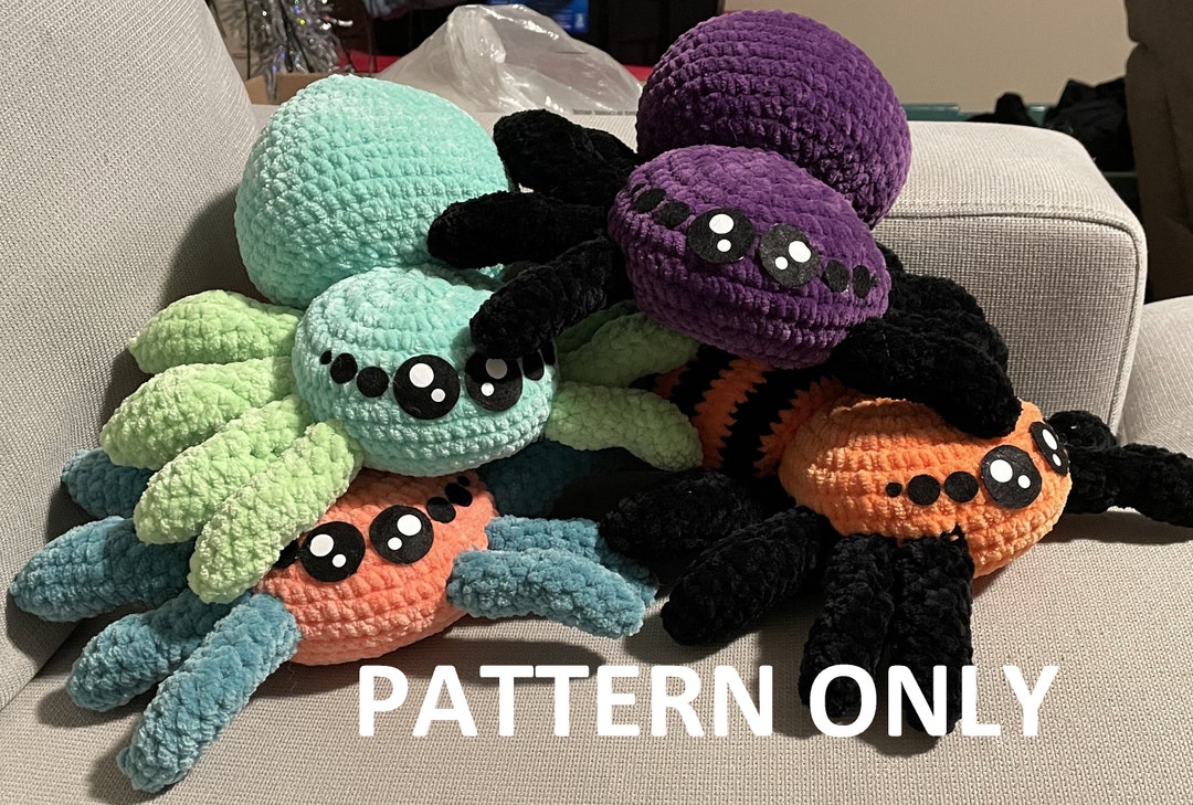 Pattern ONLY! Spider Plush Crochet Pattern, Crochet Pattern, Spider ...