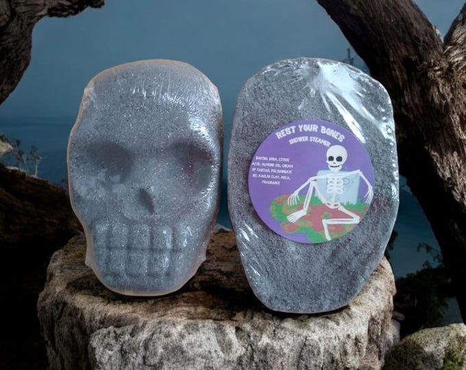 Skull Shower Steamer - Toasted Marshmallow - Halloween Self Care ...