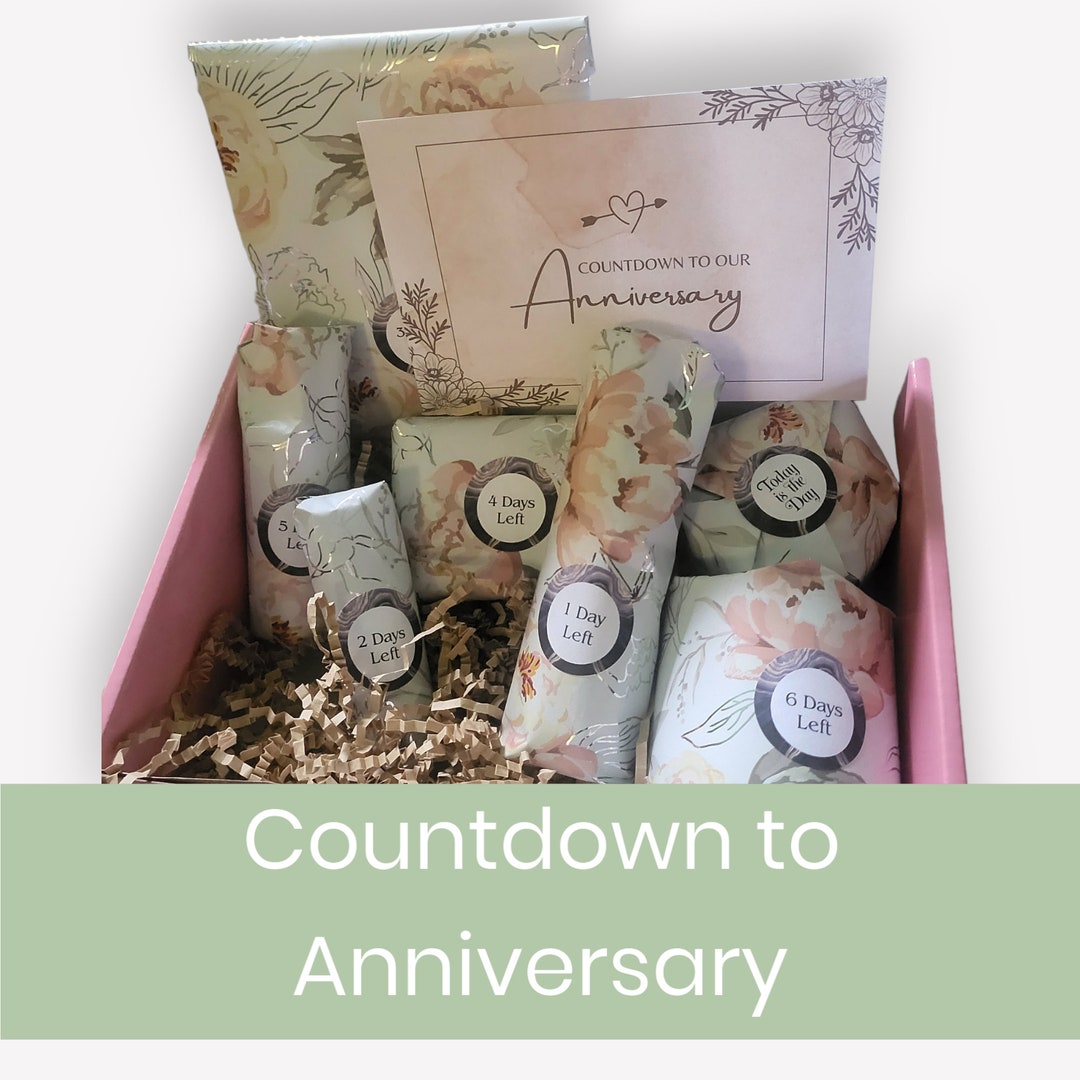 Custom Anniversary Countdown Box Anniversary Gift Custom Self Care ...