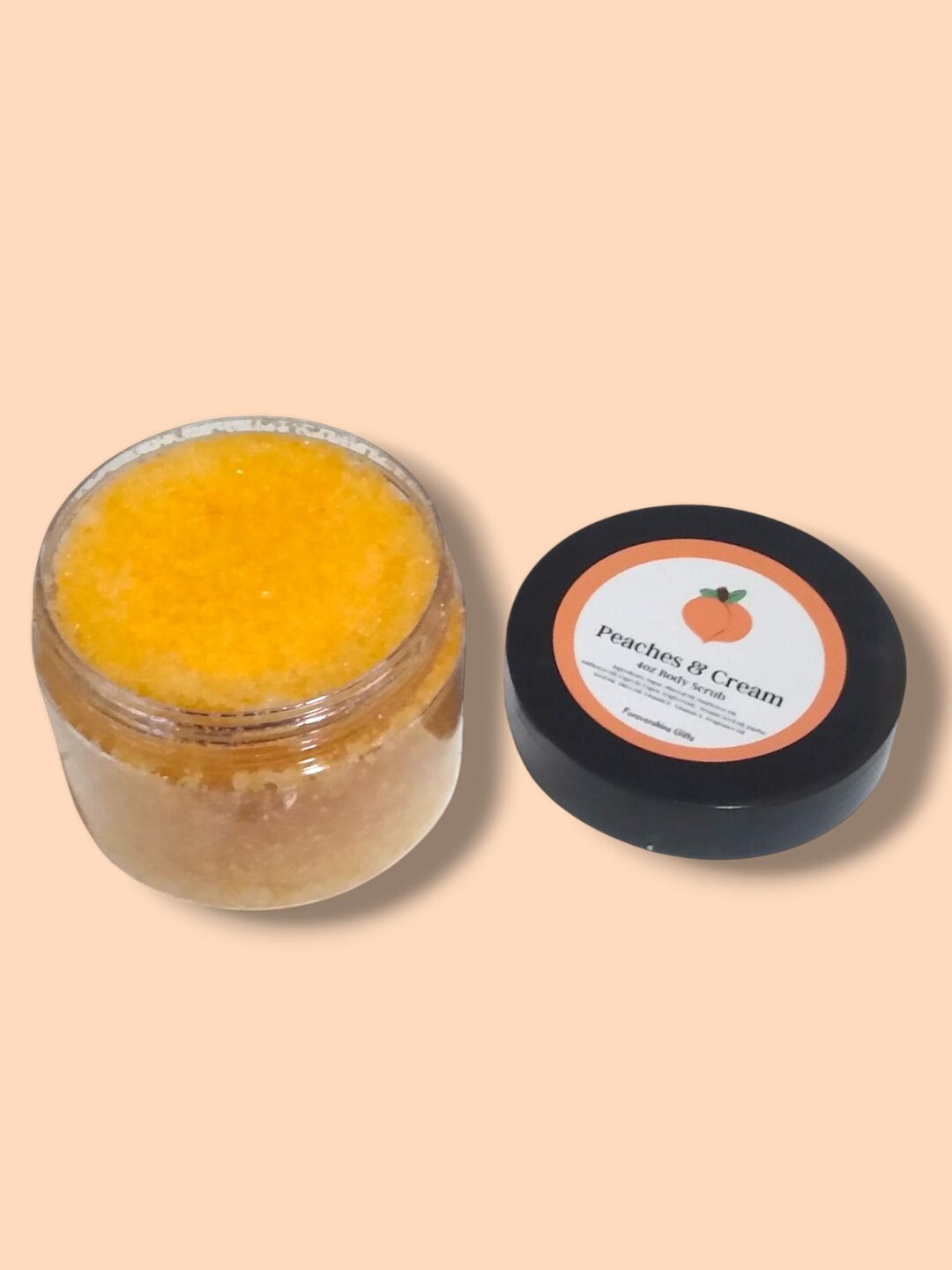 Peaches and Cream Body Scrub - 4oz Body Scrub - Scented Sugar Scrub ...