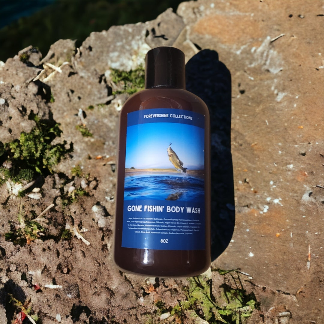 Gone Fishing Body Wash - Oakmoss and Sandalwood - Fishing Lover Gift ...