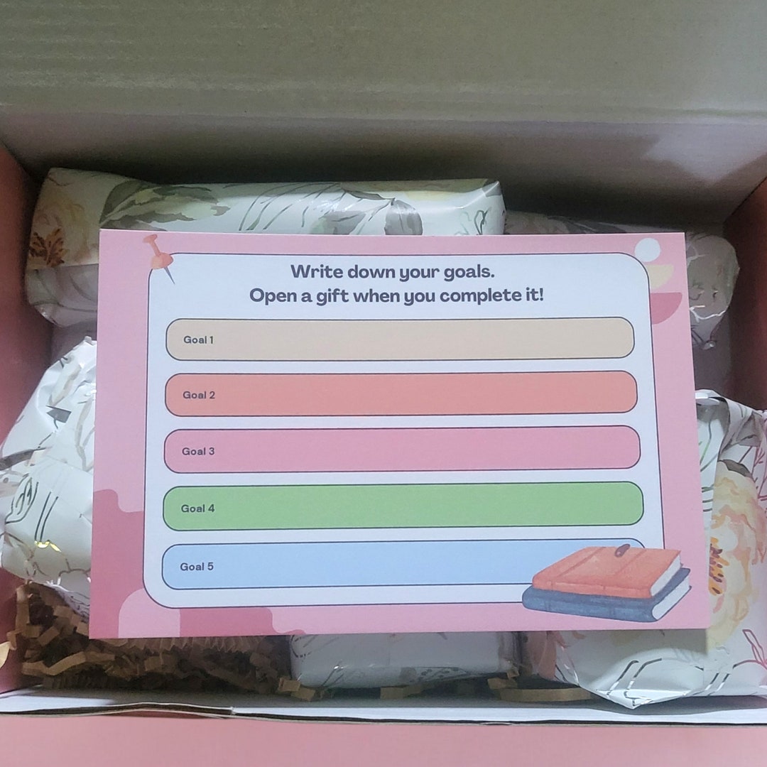 Custom Goal Setting Box - Rewards for Goals Box - Custom Goal Box ...