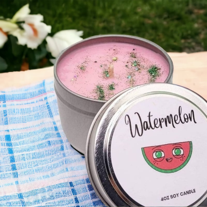 Watermelon Candle - Etsy