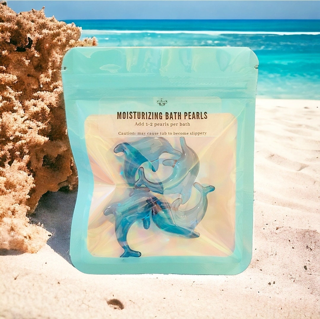 Dolphin Bath Pearls Moisturizing Bath Oil Beads Lotus Scented Dolphin ...