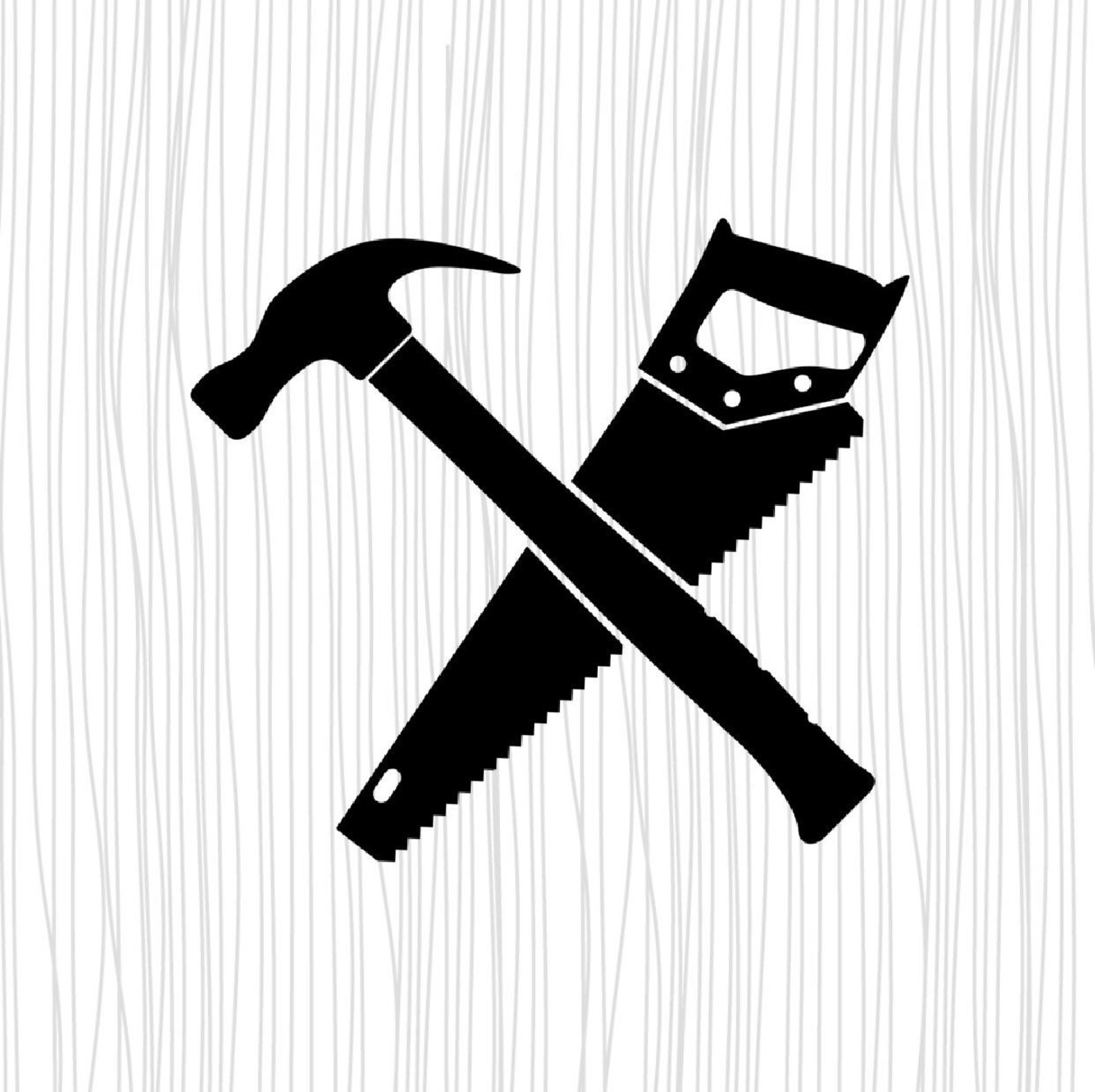 Zaag en Hamer Svg Timmerwerk Svg Houtbewerking SVG Workshop | Etsy