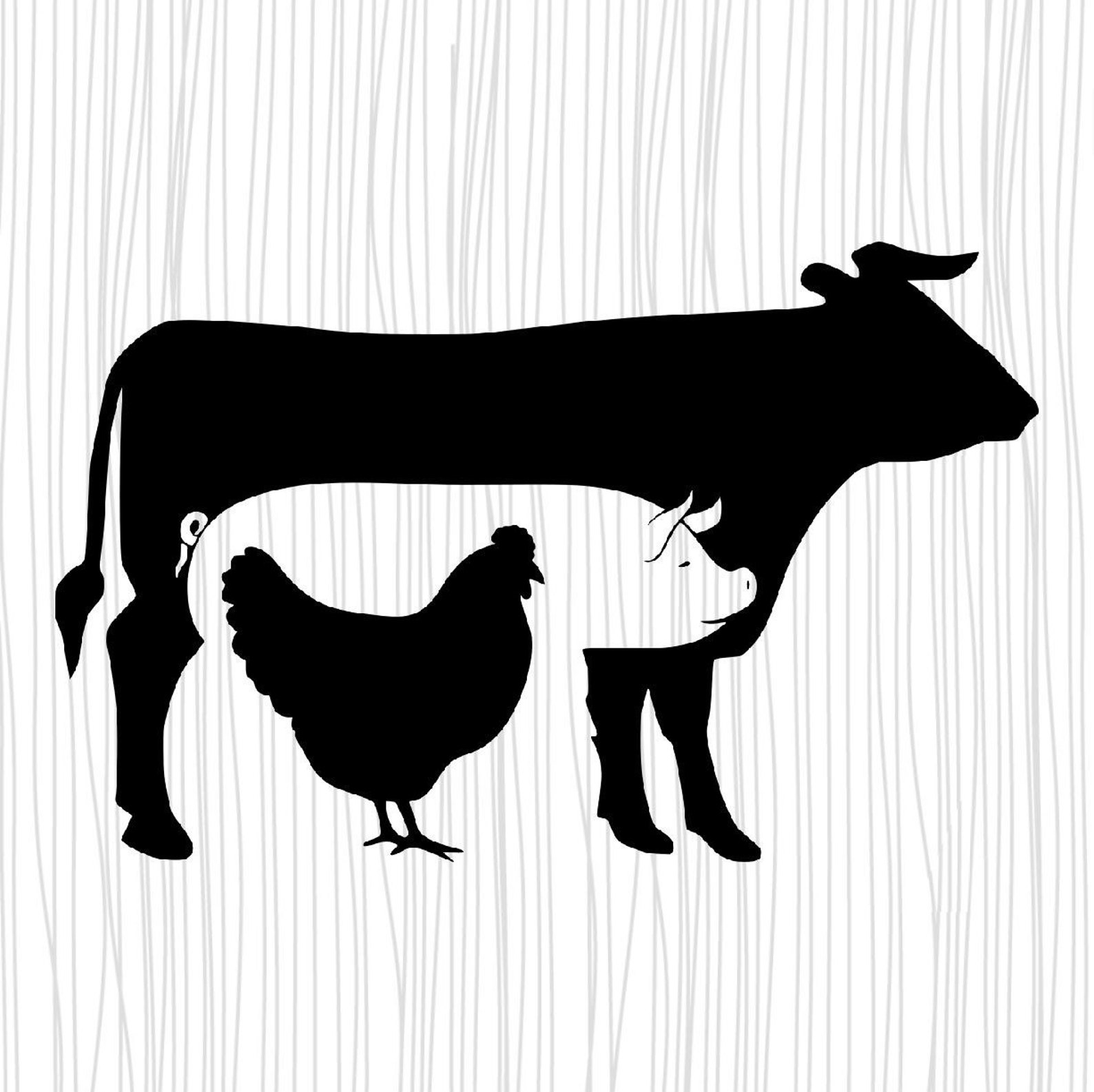 Cow Pig Chicken SVG Cut FileFarm Animals SVGfarm SVG File | Etsy