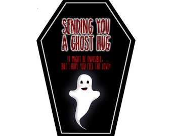 Ghost Hug Card - Etsy