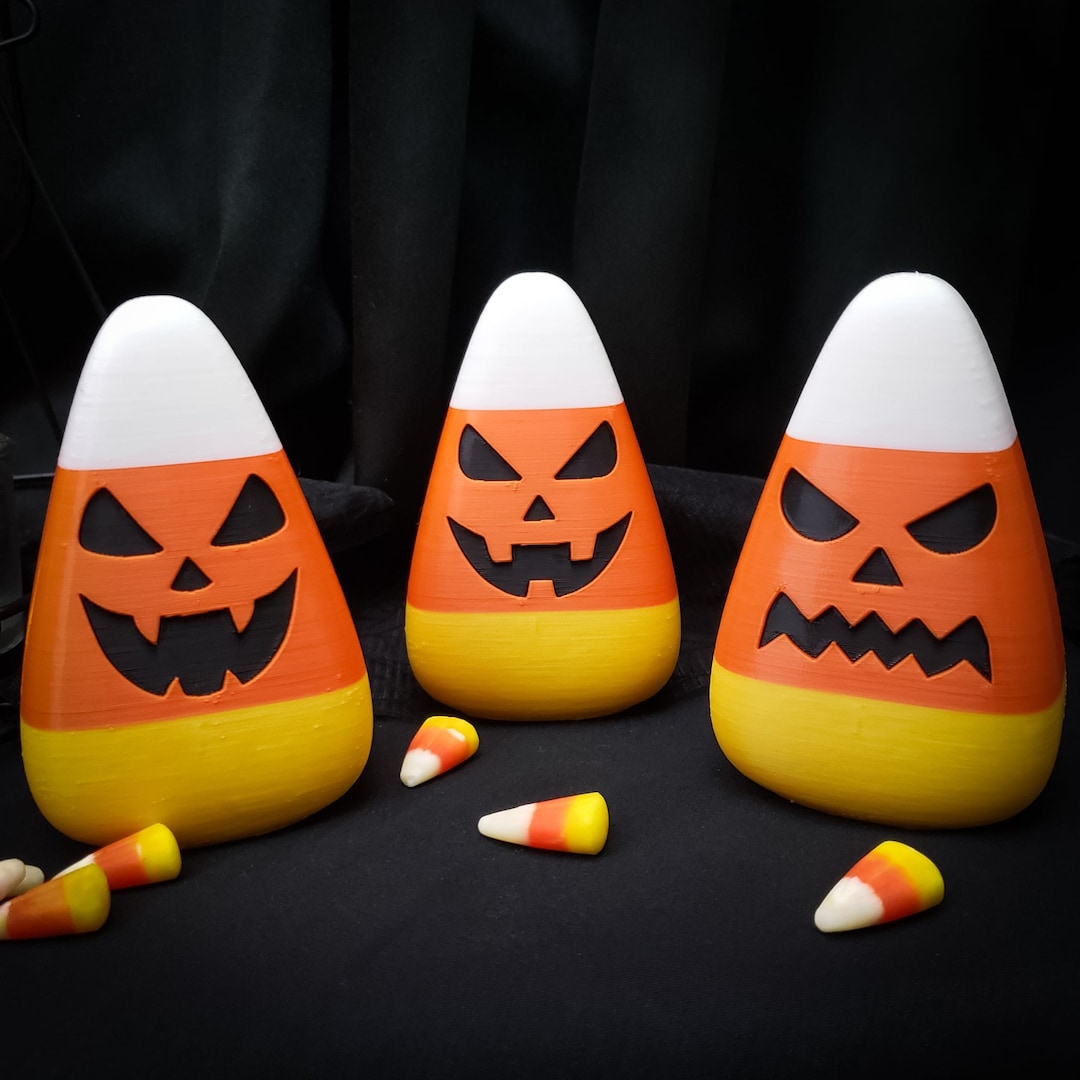 Candy Corn Halloween Figurines • Gothic Home Decor • 3D Printed - Etsy