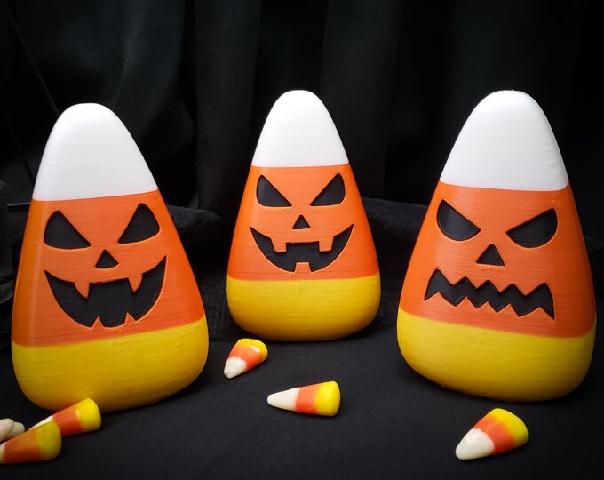 Candy Corn Halloween Figurines • Gothic Home Decor • 3D Printed - Etsy