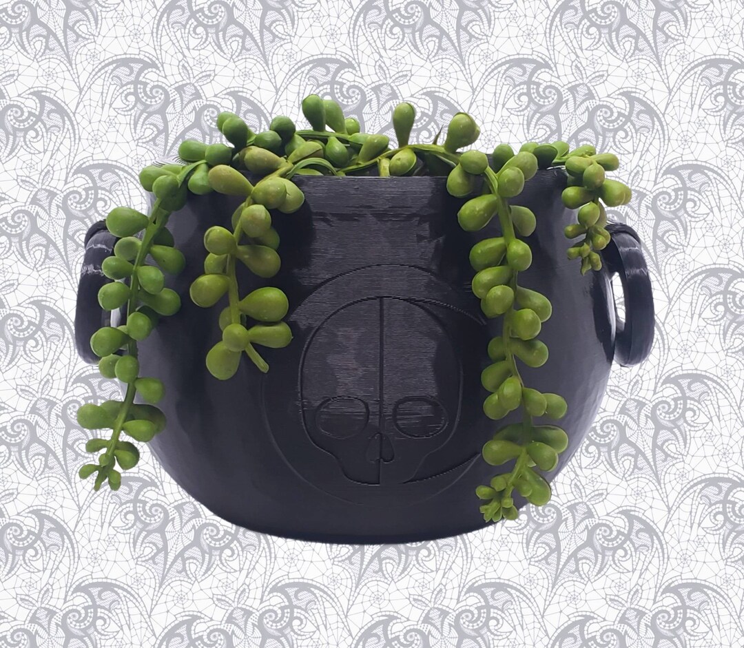 Large Cauldron Planter • Gothic Home Garden Decor • 3D Printed - Etsy