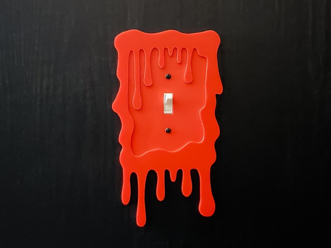 Dripping Blood Switch Plate Cover - Oversized • Gothic Home Hardware ...