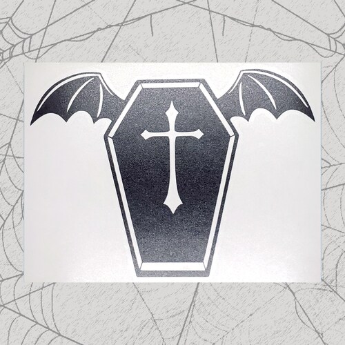 Bat Wing Coffin Permanent Vinyl Decal Gothic Home Decor - Etsy