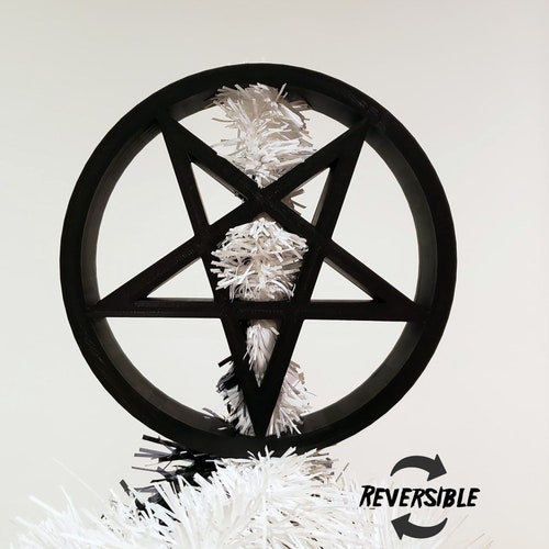 Inverted Cross Tree Topper Gothic Holiday Ornament Yule - Etsy