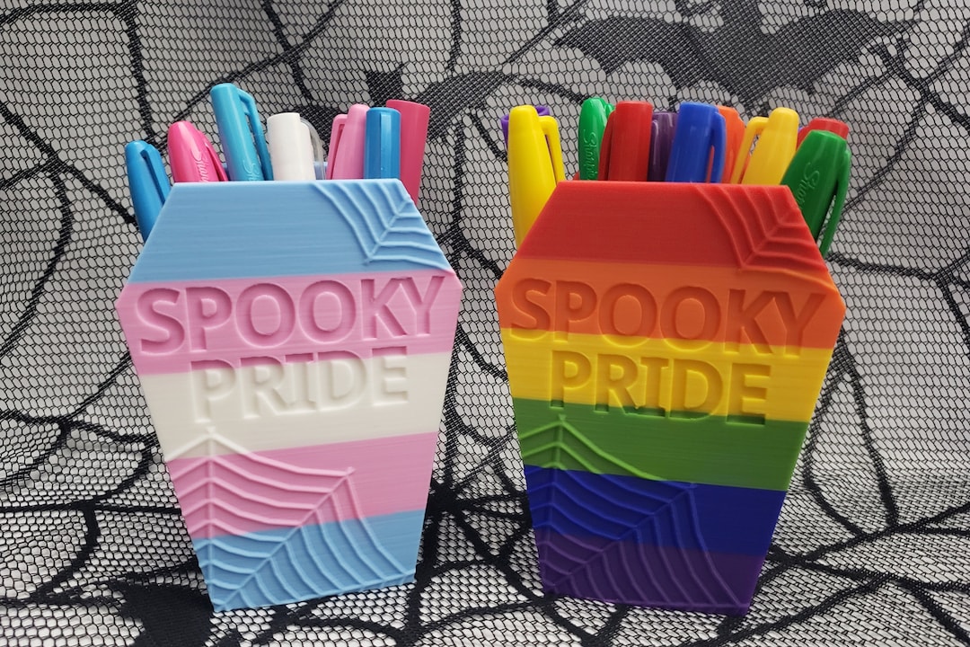 Spooky Pride Coffin Pen Cup • Gothic Home Decor • 3D Printed - Etsy