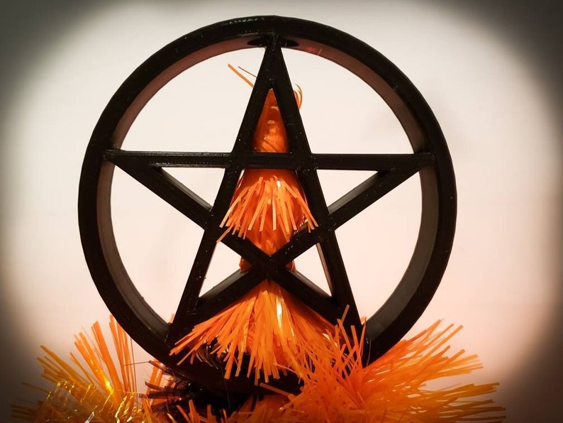 Pentagram Tree Topper Pentacle Reversible Gothic Holiday - Etsy