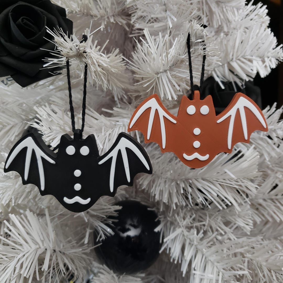 Bat Gingerbread Tree Ornament • Gothic Holiday Home Decor • 3D Printed ...