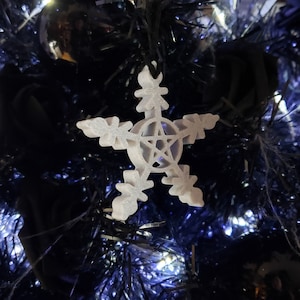 Snowflake Skull Tree Ornaments • Gothic Holiday Home Decor • 3D Printed ...