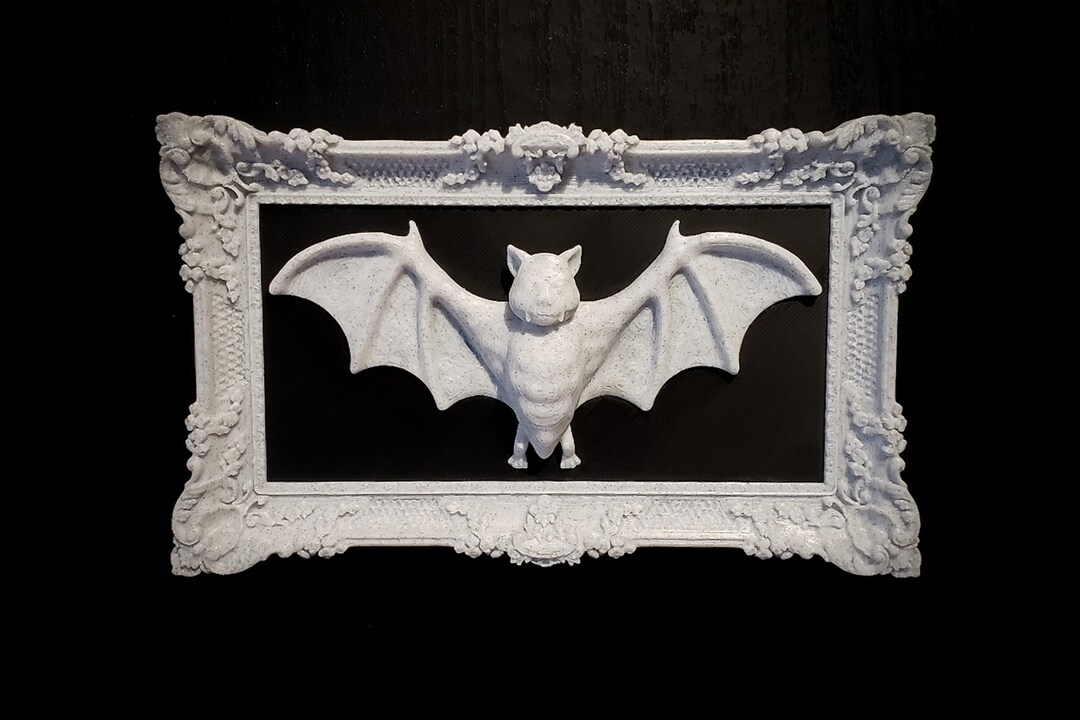 Bat Frame Wall Art • Gothic Home Decor • 3D Printed - Etsy