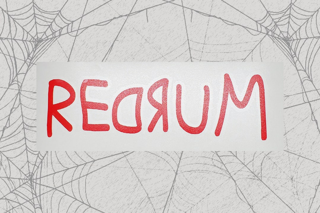 REDRUM / MURDER Permanent Vinyl Decal Gothic Home Decor Halloween ...