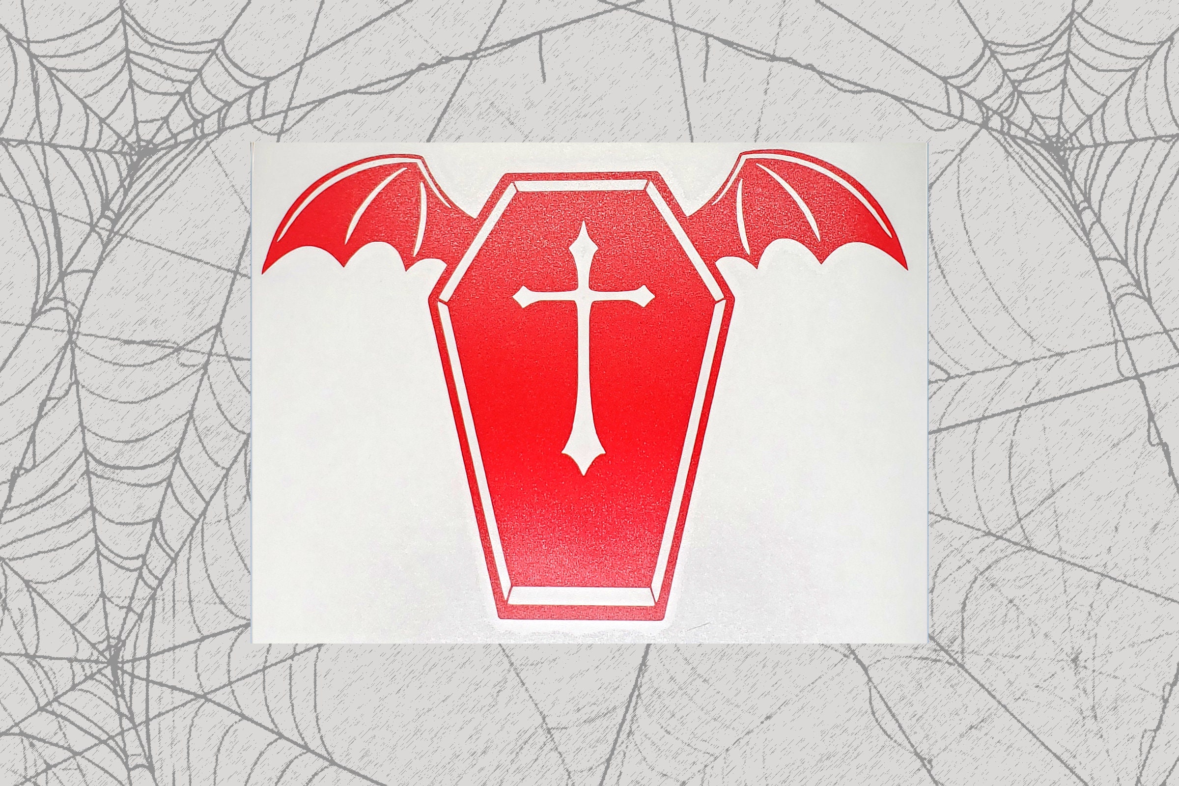 Bat Wing Coffin Permanent Vinyl Decal Gothic Home Decor - Etsy