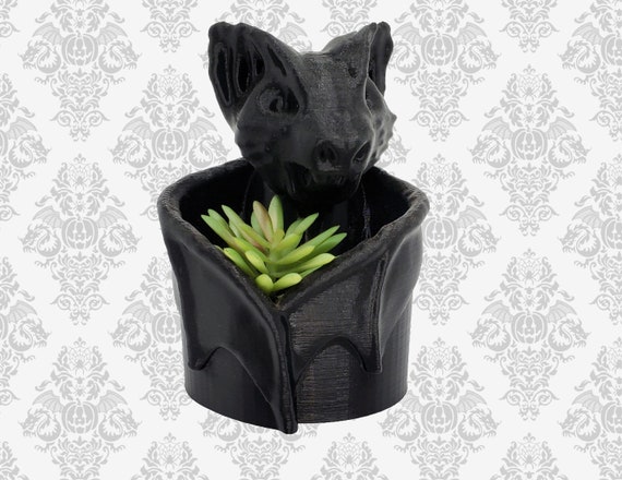 Small Bat Succulent Planter Gothic Home Decor Goth Garden - Etsy