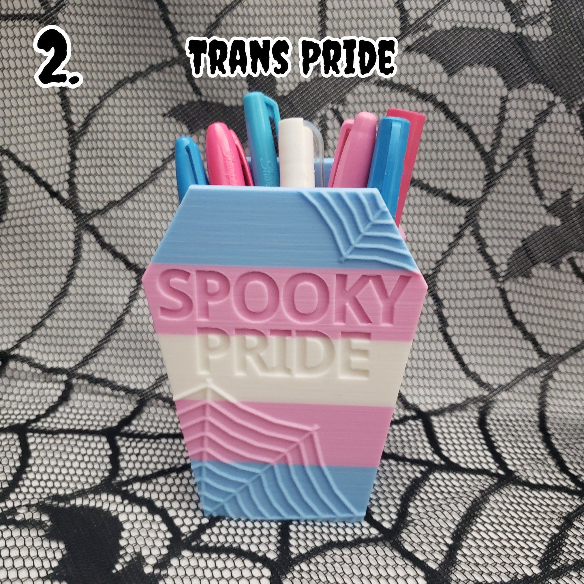 Spooky Pride Coffin Pen Cup • Gothic Home Decor • 3D Printed - Etsy