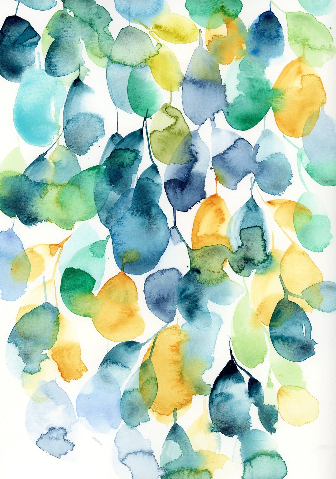 Window Gazing PRINT. Abstract Watercolor Botanical Painting, Abstract ...