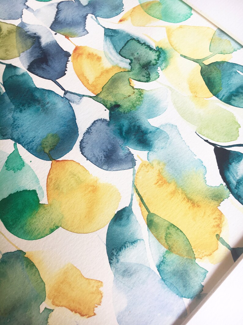 Window Gazing PRINT. Abstract Watercolor Botanical Painting, Abstract ...