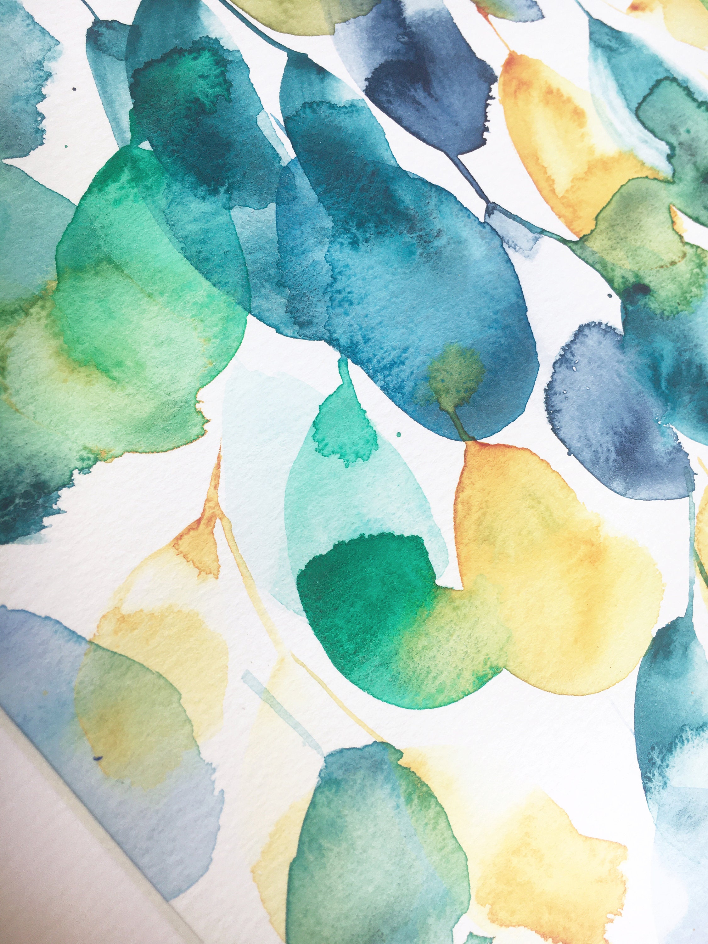 Window Gazing PRINT. Abstract Watercolor Botanical Painting, Abstract ...