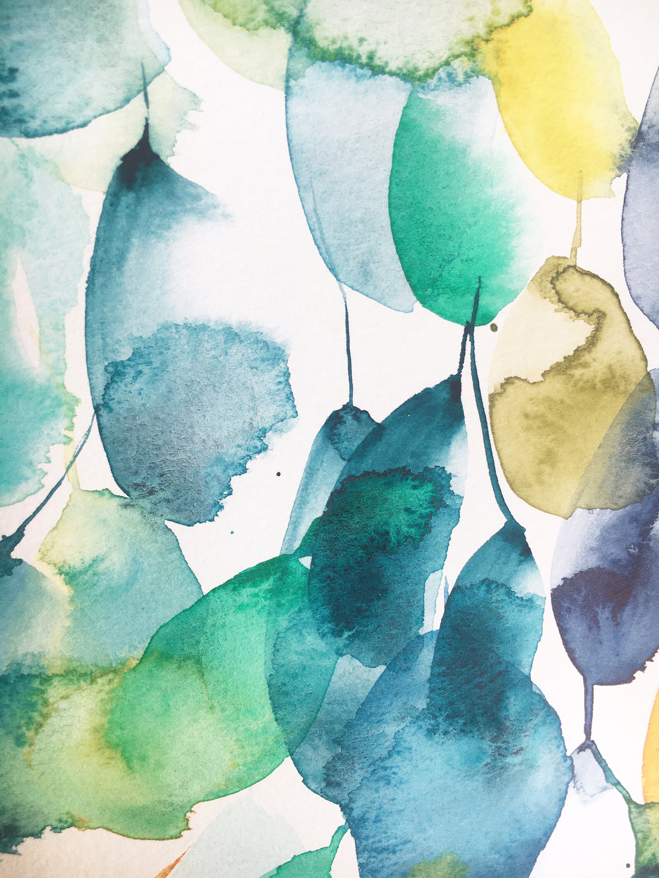 Window Gazing PRINT. Abstract Watercolor Botanical Painting, Abstract ...