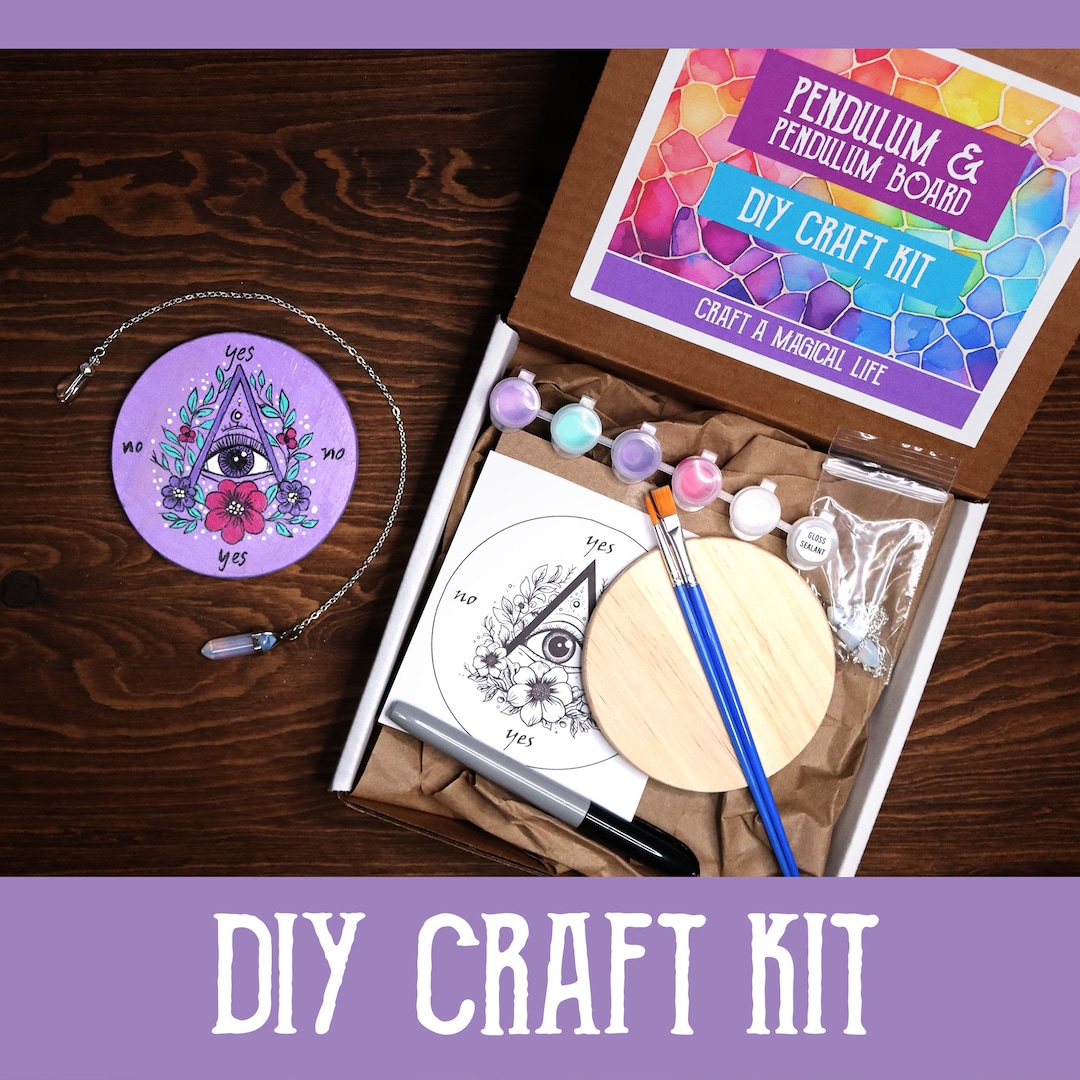 Craft a Pendulum and Pendulum Board DIY Craft Kit Witchy Art and Crafts Magical Crafting Craft ...