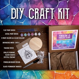 Craft a Pendulum and Pendulum Board DIY Craft Kit Witchy Art and Crafts ...