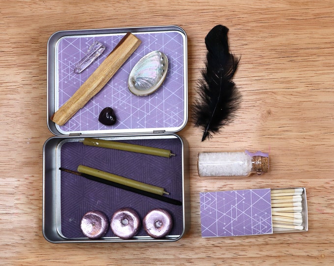 Travel Altar, Pocket Altar, Mini Tin Altar in a Box, Witchcraft, Magic ...