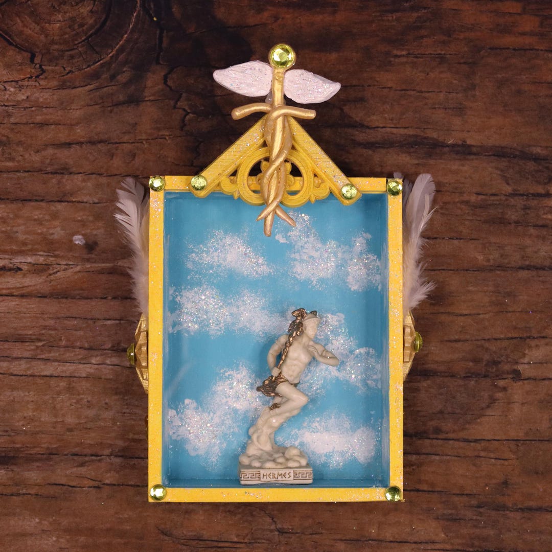 Hermes Shrine - Handmade, One of a Kind Shrine to the Greek God Hermes ...