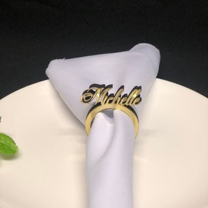 Custom Laser Cut Unique Personalized Napkin Rings, Wedding Napkin Rings ...