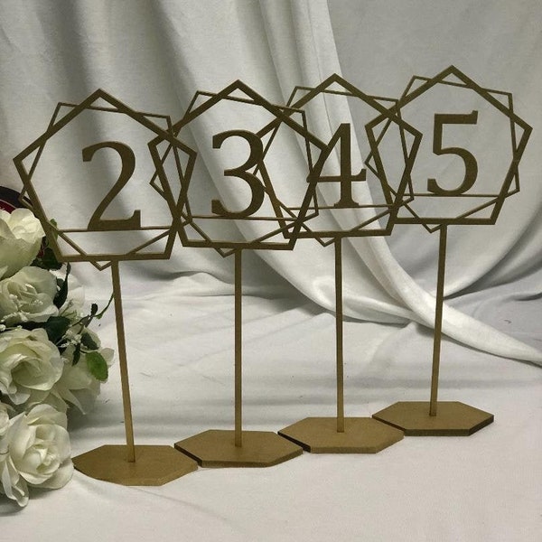 Geometric Table Numbers - Etsy